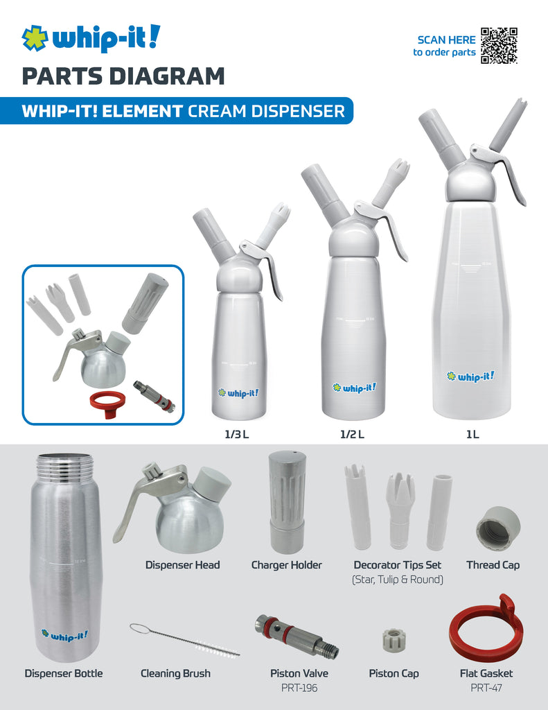 Element Dispenser, 1L – Whip-It! Brand